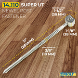 14.110 Super UT Newel Post Fastener — Quick and Easy Wrench-Free Insta ...