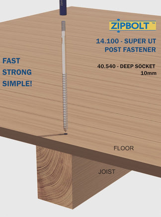 14.110 Super UT Newel Post Fastener — Quick and Easy Wrench-Free Insta ...