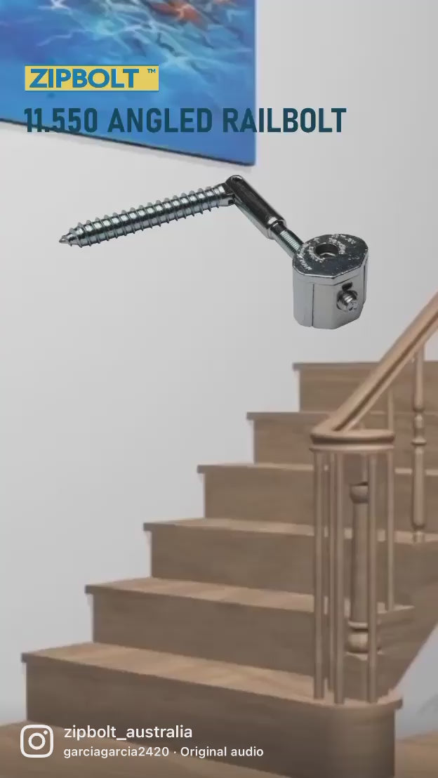 11.560 Angled Staircase Railbolt – Zipbolt